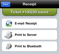 Printing a Receipt